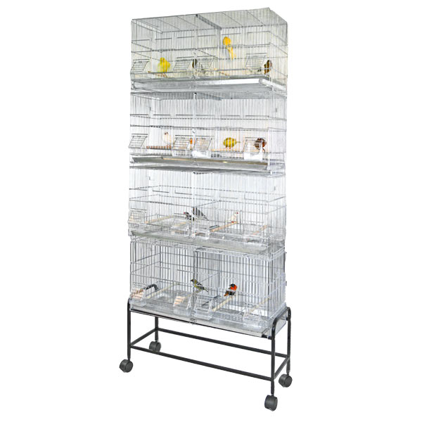 Bellas Bungalow Galvanized Steel Divided Breeding Bird Cage Set ...